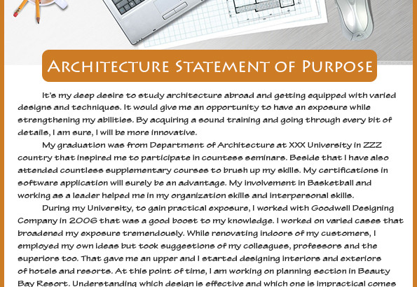 Successful Architecture Statement Of Purpose Sample
