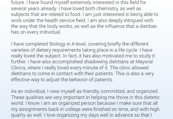 An Impressive Undergraduate Statement Of Purpose Sample