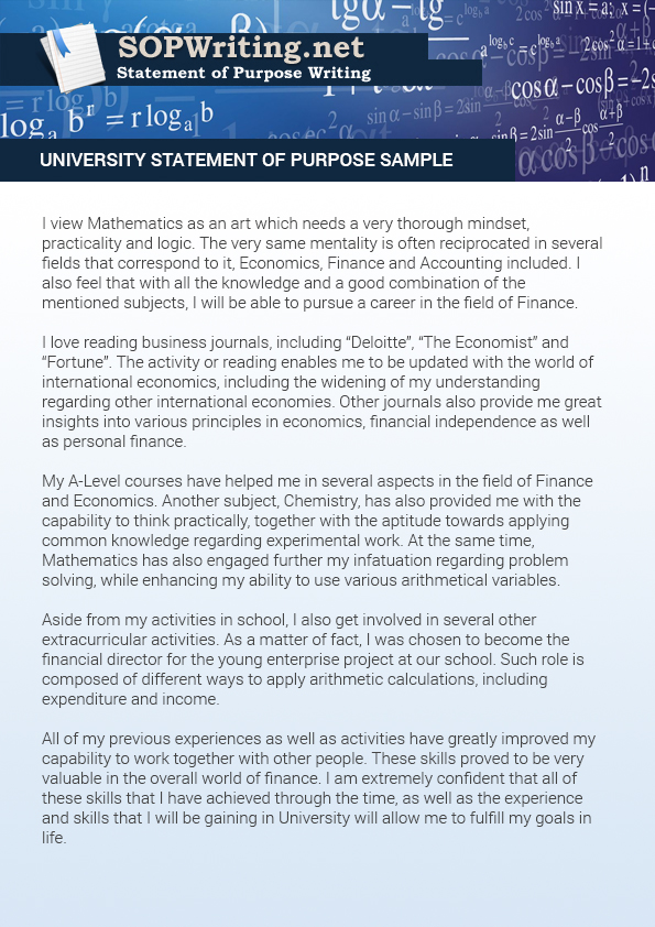 How to Use University Statement of Purpose Sample How to Use University Statement of Purpose Sample